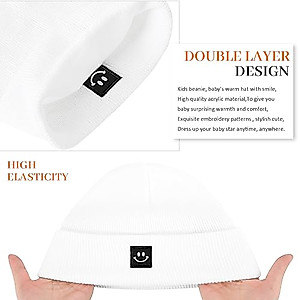 DANMY Baby Beanie Hat, Newborn Toddler Winter Warm Knit Hat, Kids Soft Beanie Cap