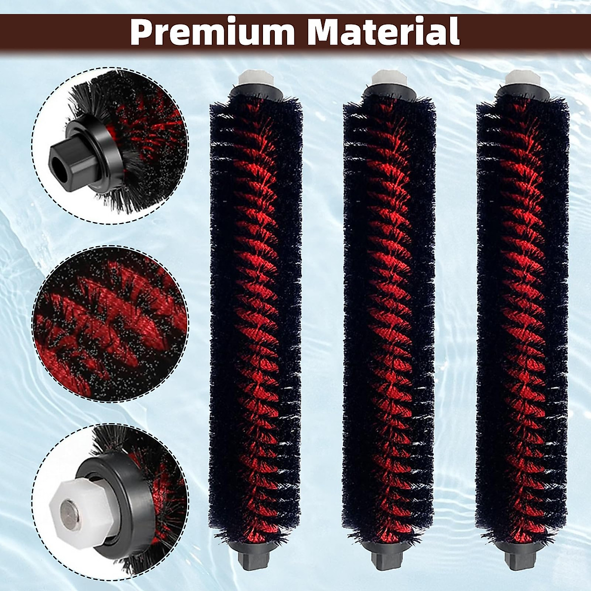 MZY LLC 3 Pack High-Speed Cleaning Brush Compatible with Roborock S7 MaxV Ultra & S8 Pro Ultra, Detachable & Washable Main brush for Roborock S7 Accessories for Mop Washing and Dock Self-Cleaning