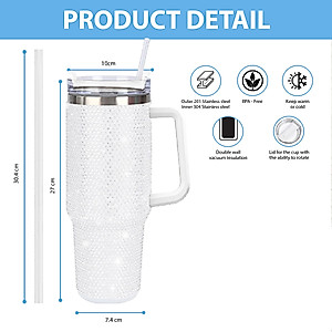 Personalized Football Soccer Glitter Rhinestone Tumbler | Custom Name Diamond Bling Cup 40Oz With Straw | Christmas Gift For Soccer Enthusiasts