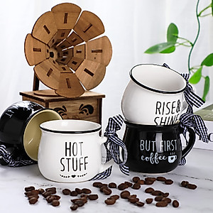 Patelai Espresso Cup, 5 Ounces Mini Coffee Mug Set, Christmas Gift for Women Mom Coffee Lover Farmhouse Coffee Bar Tiered Tray Decor Birthday Housewarming Gift (Classic Style)