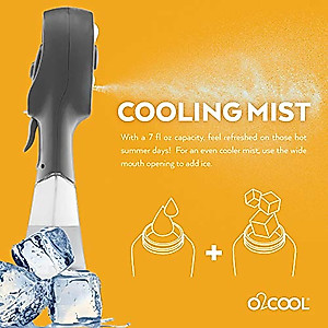 O2COOL Elite Battery Powered Handheld Water Misting Fans (Grey)