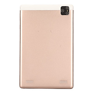8.1 Inch Tablet, Front 2MP 5MP Rear 4GB RAM 64GB ROM Dual Cards Dual Standby 100-240V Call Reading Tablet Gold for Android 10 (US Plug)