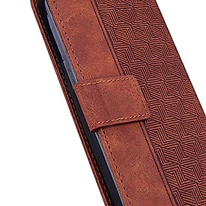 SHOYAO Phone Cover Wallet Folio Case for Oppo REALME 7 PRO, Premium PU Leather Slim Fit Cover for REALME 7 PRO, Horizontal Viewing Stand, Lanyard, Easy Installation, Brown