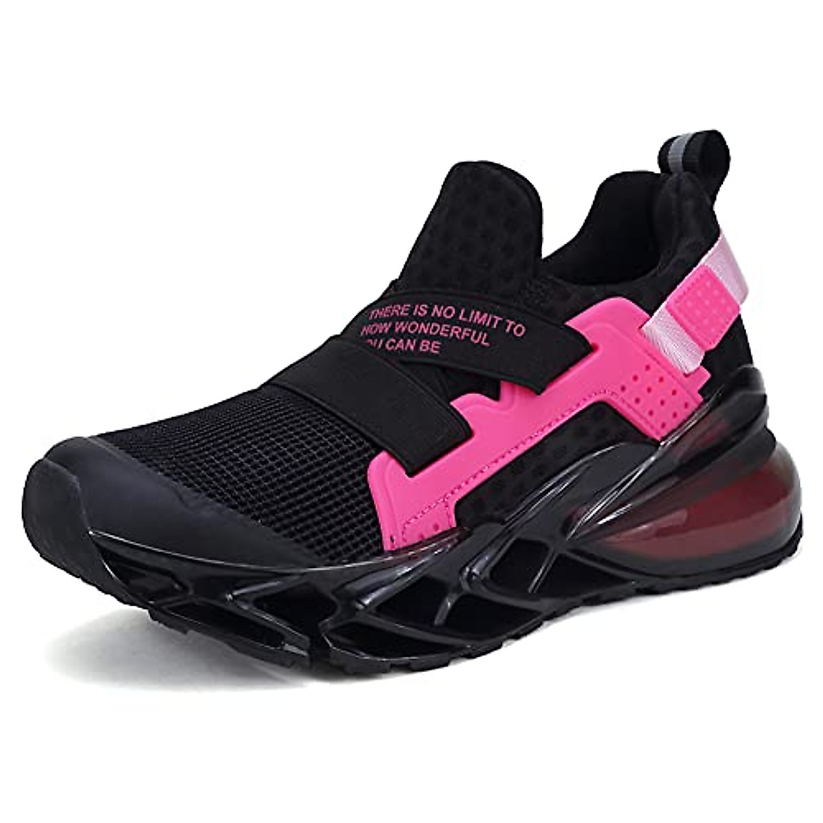 Coolloog Kids Sneakers, Girls Sneakers Breathable Lightweight Tennis Casual Athletic Running Shoes Size 2 Rose red