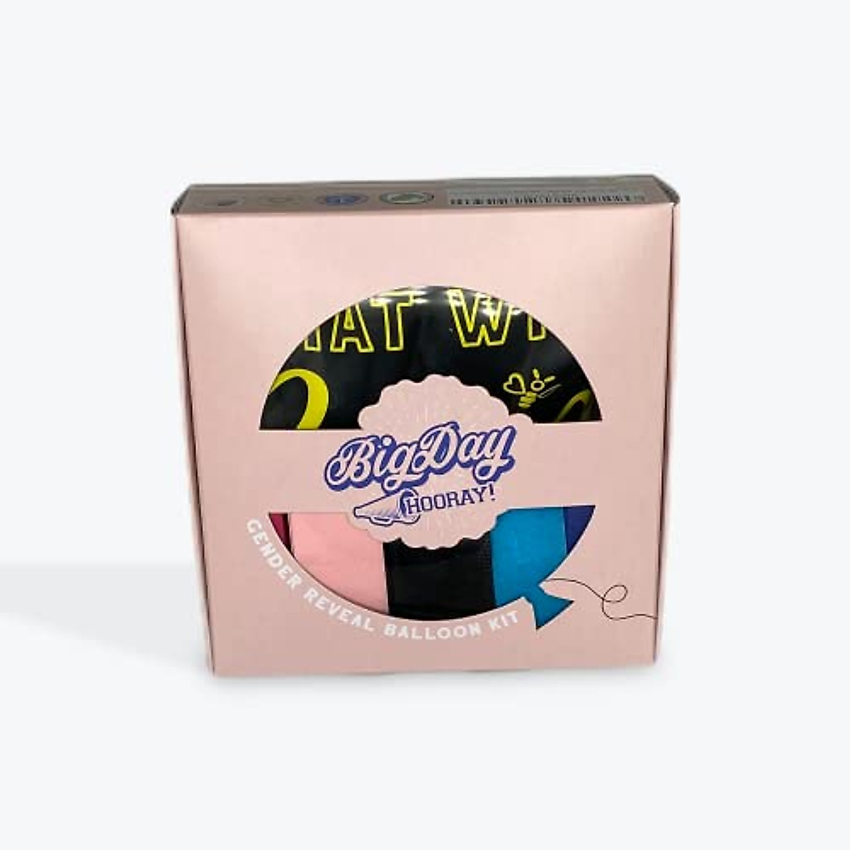 What Will Baby Bee Gender Reveal Balloon - 36" Black Balloon - Pink and Blue Confetti for Boy or Girl - Baby Shower Gender Reveal Party Supplies Decoration Kit