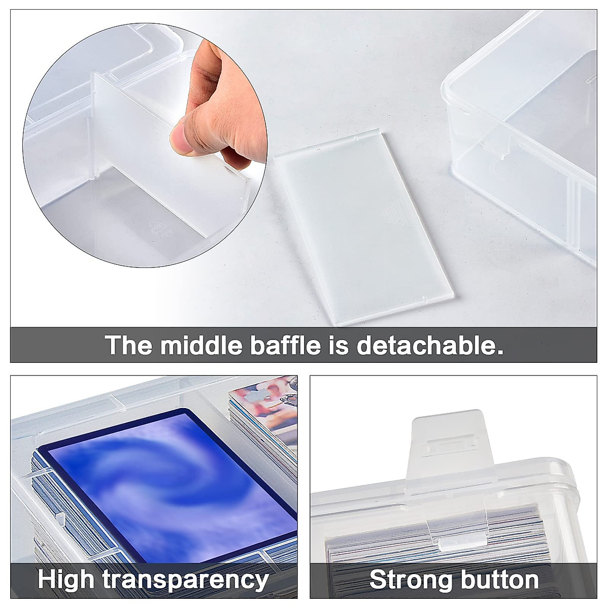 FULLCASE Card Case Holder Compatible with Baseball Football Sports Game, Trading Cards Storage Also for PM TCG/for MTG/for C.A.H/for Topps Display Collector Organizer(Box Only)