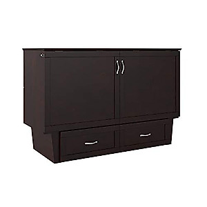 AFI Monroe Murphy Bed Chest with Charging Station, Queen, Espresso
