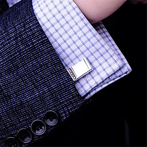Silver Diamond Cufflinks Men's Business French Cuff Button Cuff Nails (Color : A, Size : One Size) (A One Size)