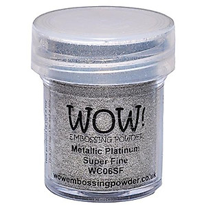 Wow! Embossing Powder Metallic Bundle: Gold, Silver, Platinum and Copper, 15ml (1) (1, Brown)