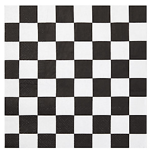 Juvale 144 Piece Race Car Birthday Party Supplies with Checkered Flag Plates, Napkins, Cups, and Cutlery (Serves 24)