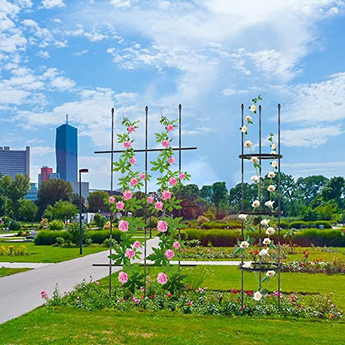 2 Pack Garden Trellis Plant Trellis Flower Trellis Tomato Cages for Garden, 48" Multi-fuction Trellis Climbing Plant Trellis for Potted Plants