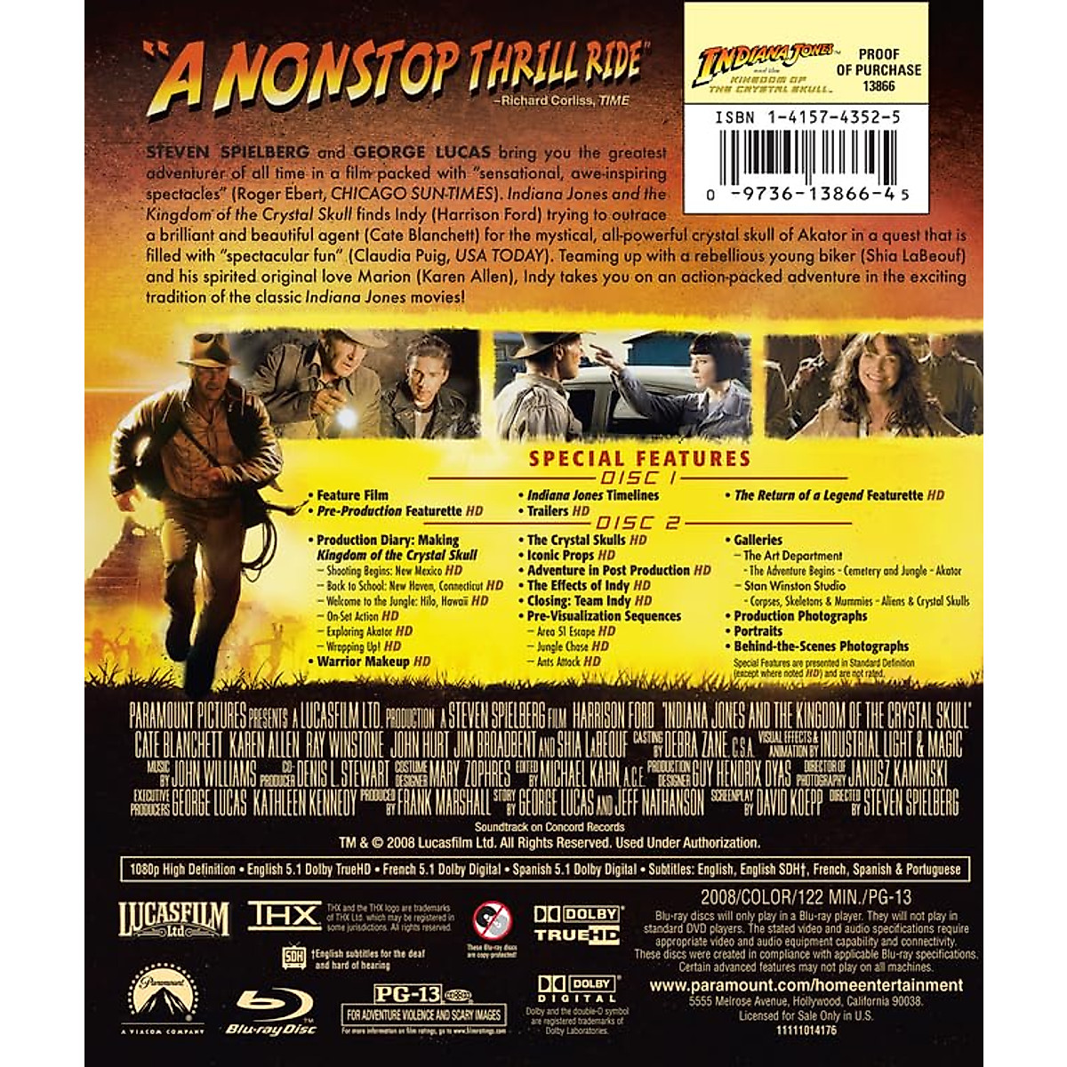 Indiana Jones and the Kingdom of the Crystal Skull [Blu-ray]