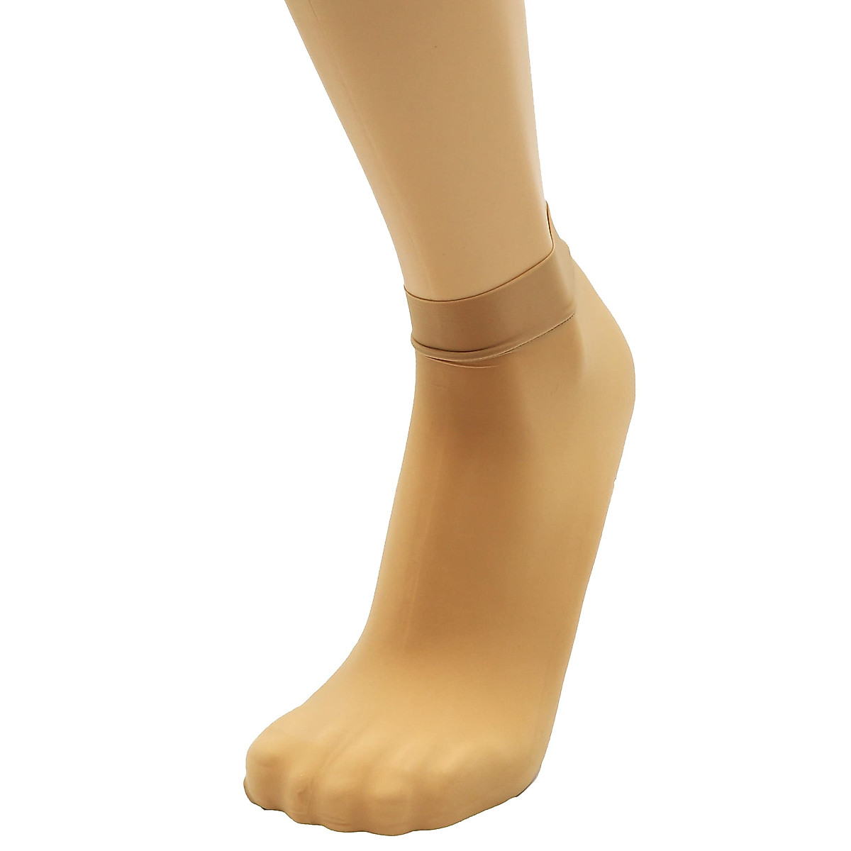 Mona's Choice Mens Ice Silk Ankle Socks (Pack of 5, Nude)