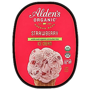 Alden's, Organic Strawberry Ice Cream, 48 oz (Frozen)