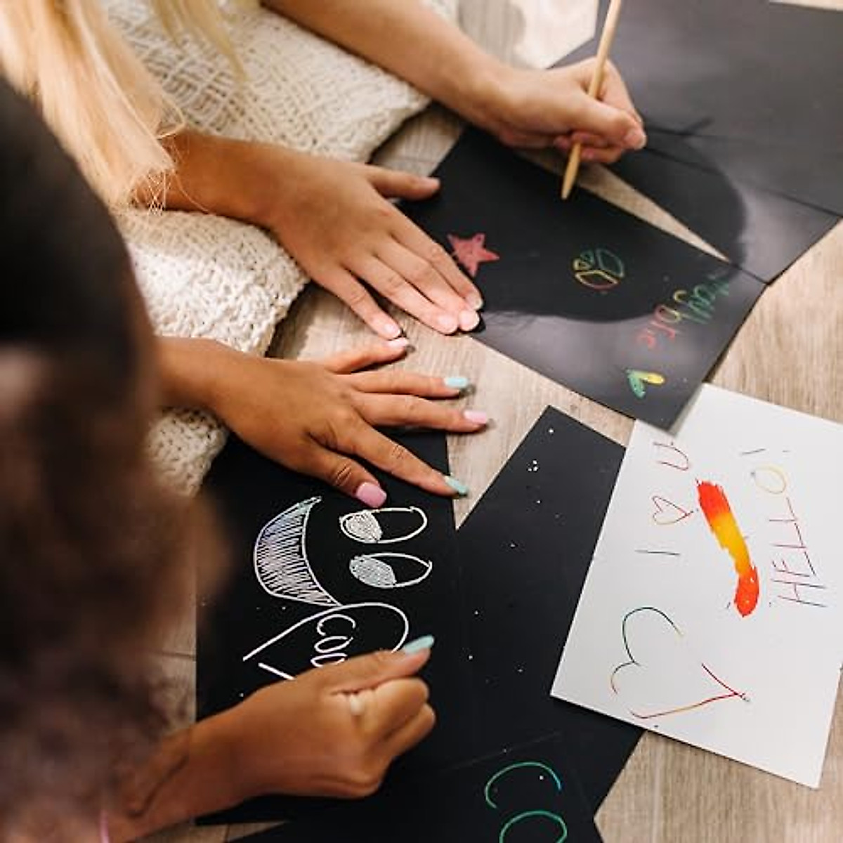 Melissa & Doug Deluxe Combo Scratch Art Set: 16 Boards, 2 Stylus Tools, 3 Frames - FSC Certified