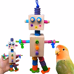 Bonka Bird Toys 01183 Balsa Bot Medium Chew Bird Toy Conures Cockatiels Quakers