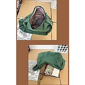 TUPIRIYN Women's Canvas Crossbody Bag Casual Shoulder Bag Solid Color Hobo Bag Large Shopping Bag Messenger Bag Unisex (Black)