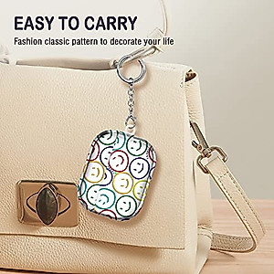 R-fun Airpods Pro 2nd Generation/1st Generation Case Cover,Cute Flroal Clear TPU Protective Case for Women Girls with Keychain Compatible with Apple AirPods Pro(2019/2022),Smile