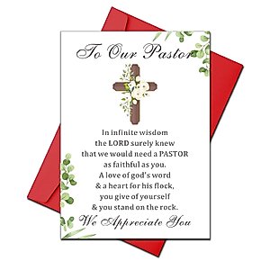 Pastor Appreciation Cards Pastor Appreciation Gifts Pastor Anniversary Cards Wedding Gifts Pastor Card Ministry Appreciation Cards Christian Gift Cards Gifts Thank You Gifts for Pastor Christmas Gifts