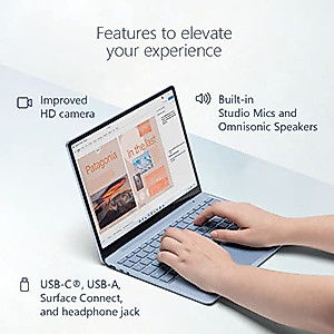 Microsoft Surface Laptop Go 2 - 12.4" Touchscreen - Intel Core i5 8GB Memory - 128 SSD - Ice Blue (Latest Model)