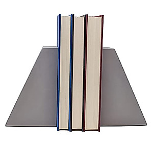 Vatalyst Modern Concrete Bookend Works Well with Big Books | Heavy Duty Set of 2 Decorative Triangular Book Ends for Home Office Decor (1 Pair)