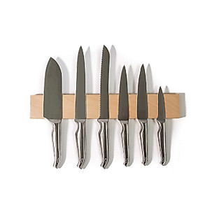 16" Beechwood Wall mounted Magnetic Knife Strip by RESINAT