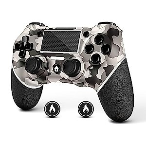 AceGamer Wireless Controller for PS4 Gamepad Compatible with PS4/Pro/Slim Double Shock/Touchpad/Headphone Jack/Six-axis Motion Control (Camouflage)