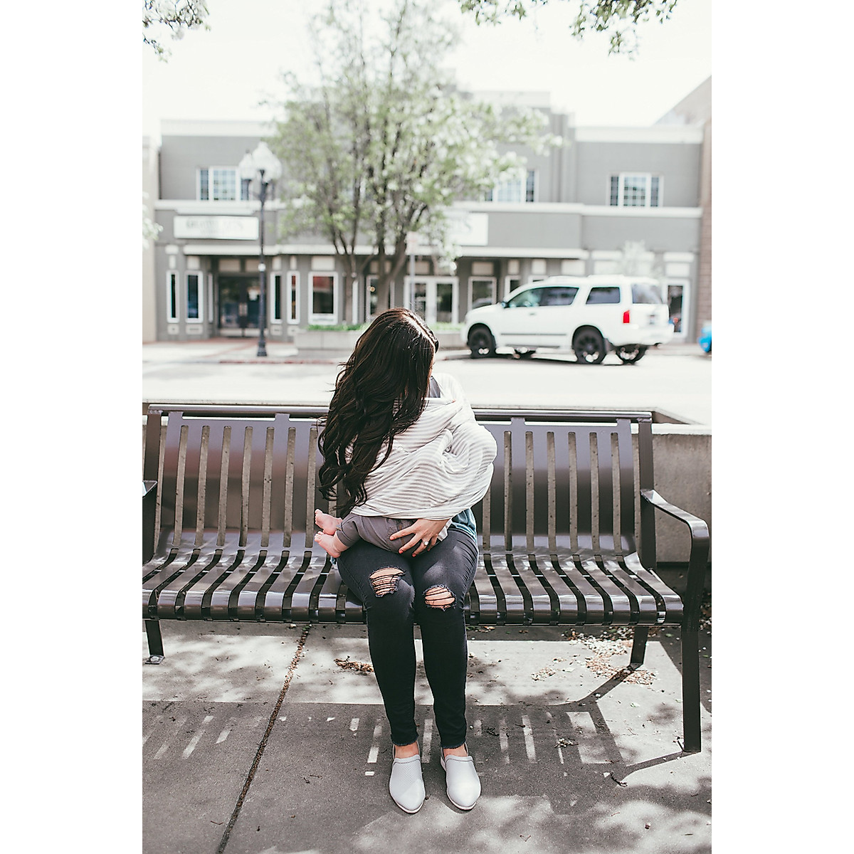 Copper Pearl Multi-Use Cover: Car Seat Covers, Nursing Cover, and Stroller Cover for Sun - Stretchy Fabric, All-Season Use, Stylish Designs, Easy Access for Moms - Everest