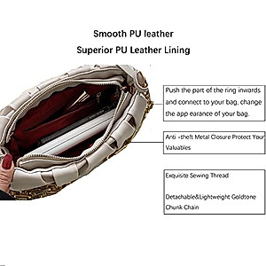 HAOOT Women’s Shoulder Bag Clutch Purse Evening Handbags Multipurpose Pleated Purses for Women (Khaki)