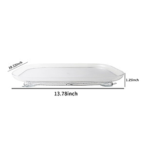 Square Lazy Susan for Refrigerator,Countertop Condiment Storage Rack, Lazy Susan Cabinet Organizer,Household Rotating Storage Rack for Kitchen,(13.78 * 10.24in).…