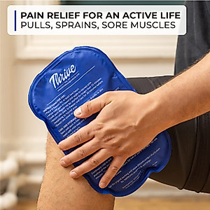 Thrive Reusable Gel Ice Packs for Injuries, Set of 2 – FSA HSA Approved Cold Compress for Knee, Shoulder, Ankle, Wrist, Neck, and Back Pain Relief – Soft & Flexible - Ice Pack