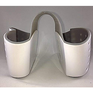 Kitchen Sink Caddy Sponge Holder - Plastic Saddle - Brush and Sponge Holder Organizer with Drain - Double Sink Saddle Faucet Caddy by Crazy Chef