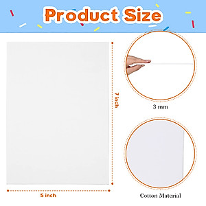 60 Pcs Canvases for Painting 5 x 7 Inch Stretched White Blank Cotton Canvas Panel Boards Bulk Flat Canvas Boards for Acrylic Oil Tempera Metallic Neon Painting Crafts