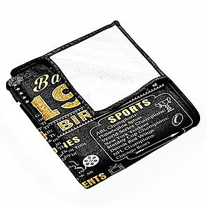 KERAOO 80 Years Ago 80th Birthday Wedding Anniversary Throw Blanket, Perfect 1943 Birthday Gifts Ideas for Wife Husband Mom Dad Friends, Gold Back in 1943 50th Birthday Gifts