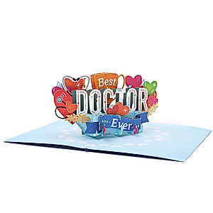 Liif Thank You Doctor 3D Greeting Pop Up Card, Thank You Card For Doctor, Nurse, EMTs, Healthcare Workers, Doctor Appreciation Gifts| With Message Note & Envelop | Size 7 x 5 Inch