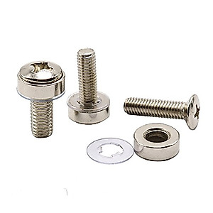 HH FASTENERS M6x16mm Rack Screws M6 Washers M6 Cage Nut Assortment Kit for Server Rack and Cabinet,Pack 50