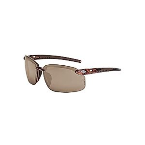 Radians 29117 Crossfire ES5 Safety Glass with Brown Frame, Standard, HD Brown Mirror (Pack of 12)