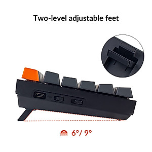 Keychron K8 87 Keys Tenkeyless Hot-swappable Wireless Mechanical Keyboard, Multitasking, Type-C Wired, White LED Backlight Bluetooth Gaming Keyboard for Mac Windows with Gateron Optical Blue Switch