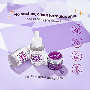 Handmade Heroes 2% Bakuchiol Booster Oil with Sugarcane Squalane, All Natural Retinol Alternative For Radiant and Line Smoothing 0.75oz