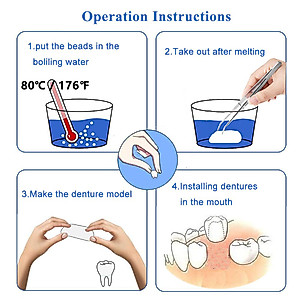 Tooth Repair Kit-Thermal Beads for Filling Fix The Missing and Broken Tooth or Adhesive The Denture Fake Teeth