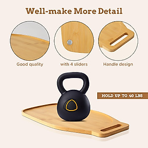 Bamboo Sliding Mat for Kitchenaid Mixer, Mixer Mover Slider Mat Pad Compatible with Kitchenaid Bowl Lift 5-8 Qt Stand Mixer,Kitchen Appliance Slider Mat, Kitchen Aid Mixer Accessories,with Handle