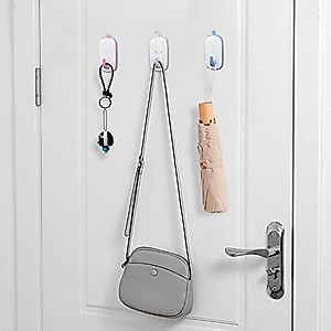 Diesisa Animal Key Holder for Wall, Adhesive Wall Hooks Hanger Decoration No Drilling for Keys, Coat, Bags, Towels - 6 Pack