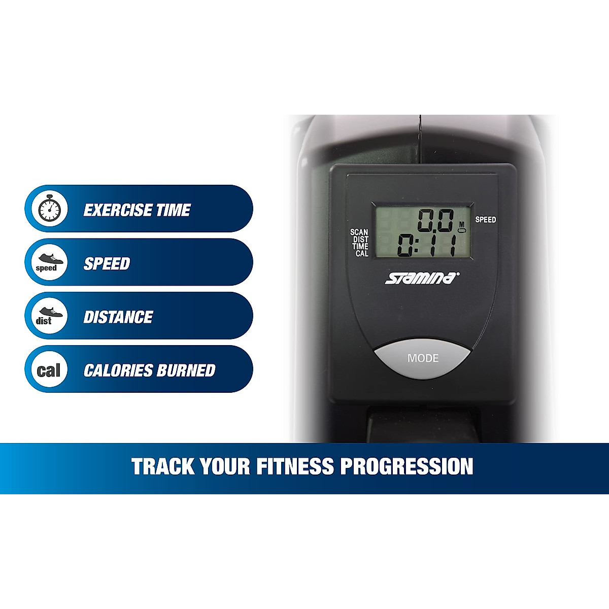 Stamina ATS Air Rower Machine with Smart Workout App - Foldable Rowing Machine with Dynamic Air Resistance for Home Gym Fitness - Up to 250 lbs Weight Capacity