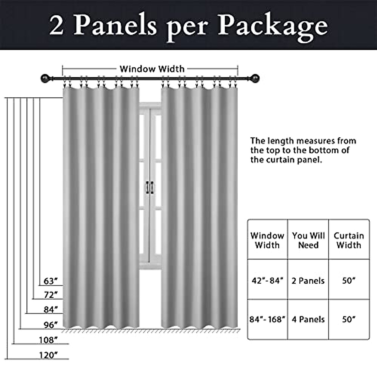 INOVADAY 100% Blackout Curtains for Bedroom 84 Inches Long, Clip Rings/Rod Pocket Linen Black Out Cute Curtains 2 Panels Set Thermal Insulated Curtains & Drapes for Living Room - Beige W50 x L84