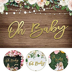 Wooden Baby Shower Sign with Gold Painted, Perfect Baby Shower Party Banner for Baby Shower Boy/Girl Decorations Gender Reveal Backdrop Party Photography Background