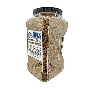 Premium Ground Walnut Shell Media Grit Size 12/20-5 lbs/2.3 kg - Medium Grit Walnut Shells for Tumbling, Blasting or Vibratory Use