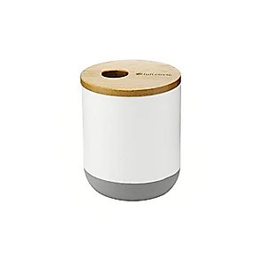 Full Circle Pick, Cotton Swab and Q-Tip Canister, White