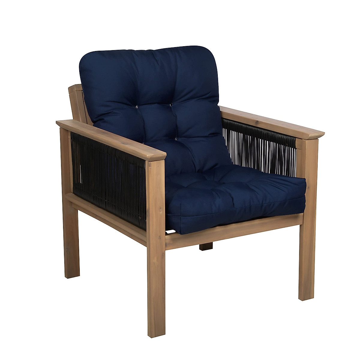 Classic Accessories Outdoor Chair Cushion, Classic Navy, 21"W, Outdoor Chair Cushions, Outdoor Chair Cushions, Patio Cushions