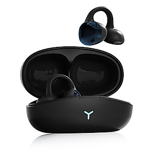 Clip On Earbuds Wireless Bluetooth Ear Clips Ear Buds Open Ear Headphones Ear Cuffs Wireless Ear Clip Bone Conduction Headphones Waterproof Sports Running Earphones for Small Ear Canal