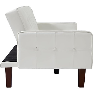 FANYE White PU Leather, Twin